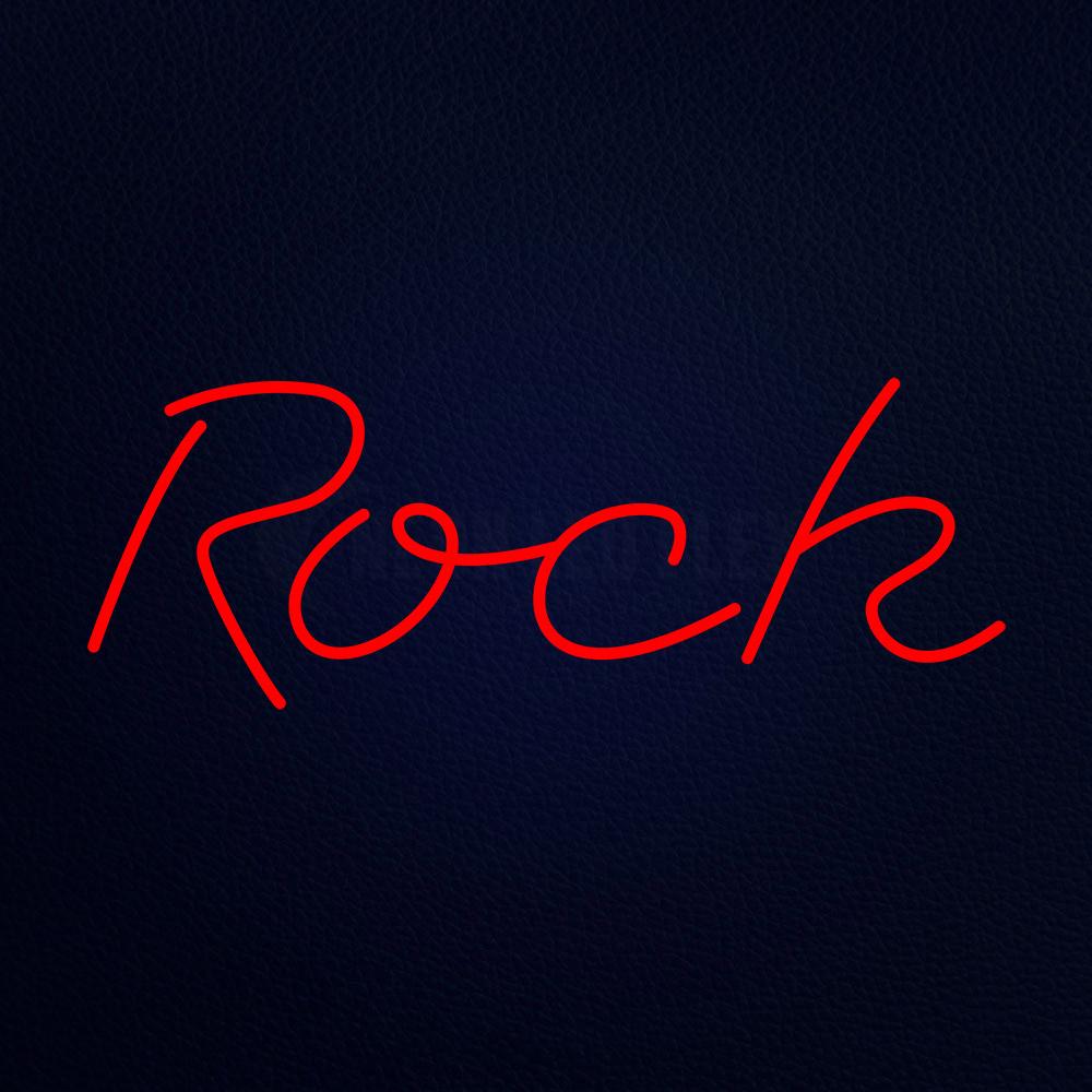 Rock Cursive 13" x 32" LED Neon Sign – NeonXled